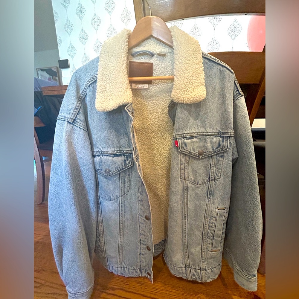 Levi’s Denim Oversized Sherpa Jacket - Gem